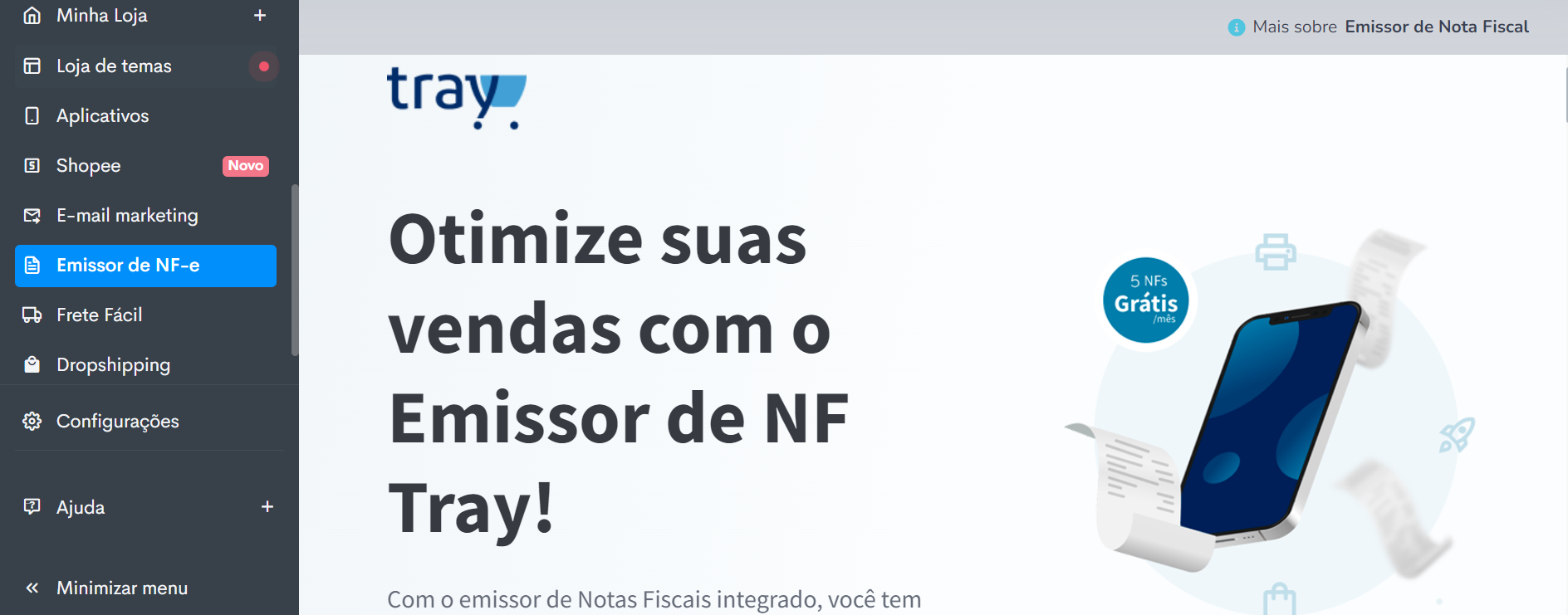 Configuração do Emissor de Notas Fiscais da Tray - lucox.cl
